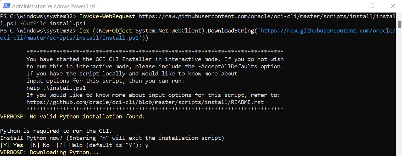Configure Oracle Oci Command Line Interface Cli In Windows Oracleshare