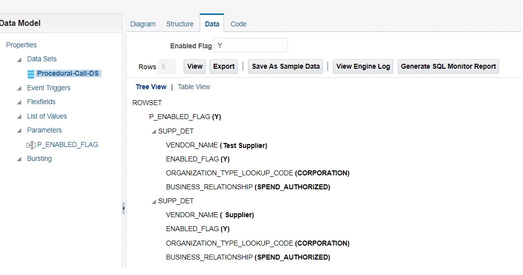 PL SQL block from Fusion BI Report using Procedure Call - Oracleshare